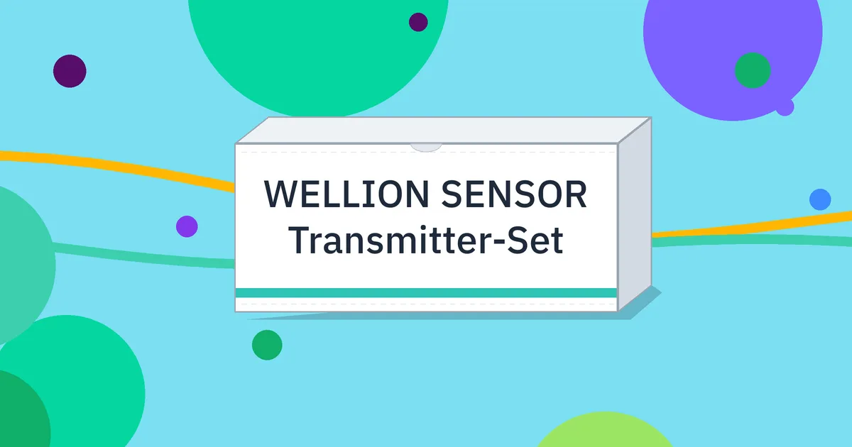 Symbolbild: Packung mit der Aufschrift WELLION SENSOR Transmitter-Set (PZN 18115979) – Verfügbarkeit und Bezug in Apotheken in Frankfurt am Main