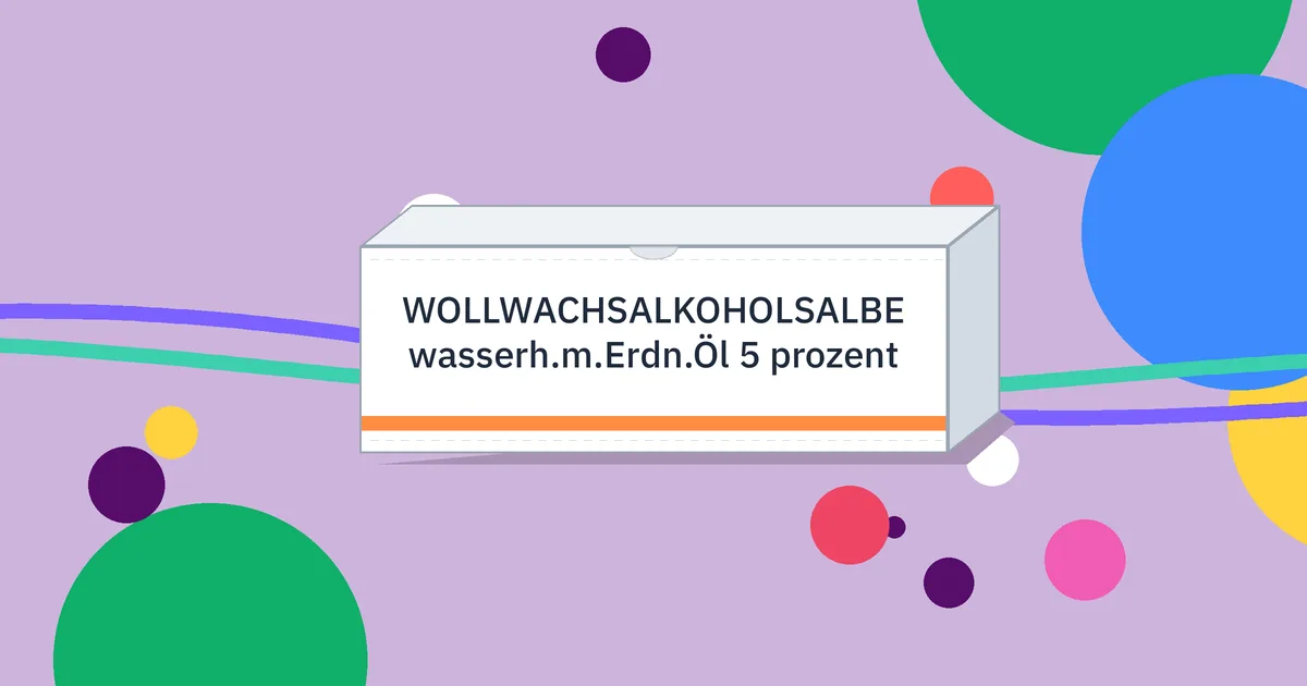 Symbolbild: Packung mit der Aufschrift WOLLWACHSALKOHOLSALBE wasserh.m.Erdn.Öl 5 prozent (PZN 07708771) – Verfügbarkeit und Bezug in Apotheken in Frankfurt am Main
