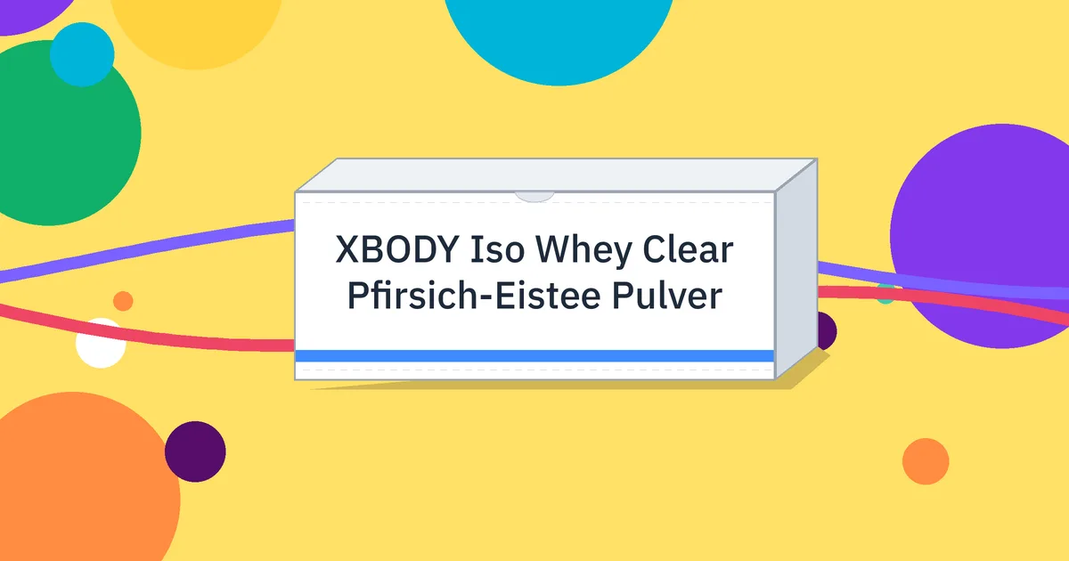 Symbolbild: Packung mit der Aufschrift XBODY Iso Whey Clear Pfirsich-Eistee Pulver (PZN 19533532) – Verfügbarkeit und Bezug in Apotheken in Frankfurt am Main