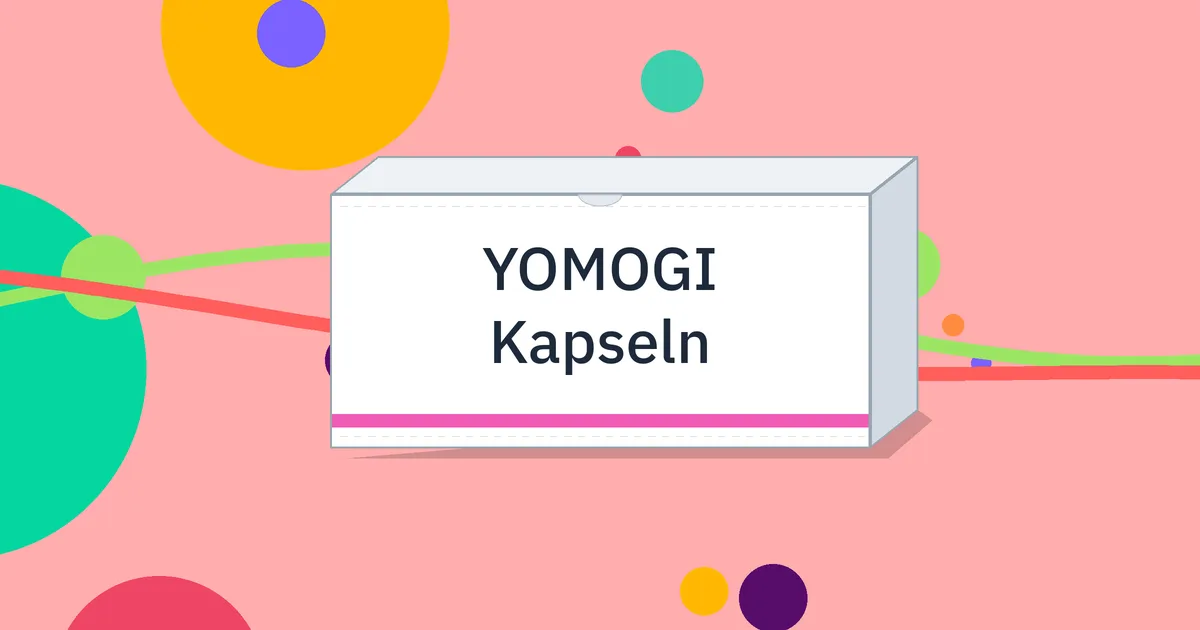 Symbolbild: Packung mit der Aufschrift YOMOGI Kapseln (PZN 01499208) – Verfügbarkeit und Bezug in Apotheken in Frankfurt am Main