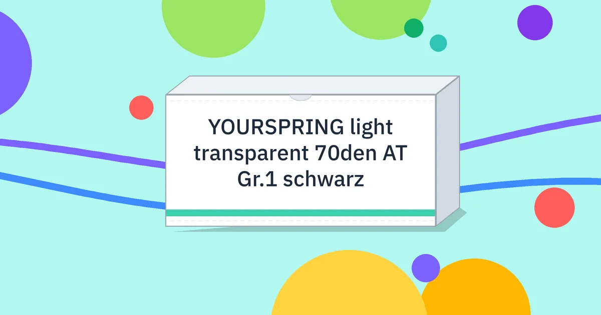 Symbolbild: Packung mit der Aufschrift YOURSPRING light transparent 70den AT Gr.1 schwarz (PZN 18056337) – Verfügbarkeit und Bezug in Apotheken in Frankfurt am Main