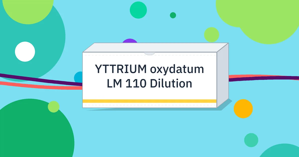 Symbolbild: Packung mit der Aufschrift YTTRIUM oxydatum LM 110 Dilution (PZN 13288445) – Verfügbarkeit und Bezug in Apotheken in Frankfurt am Main