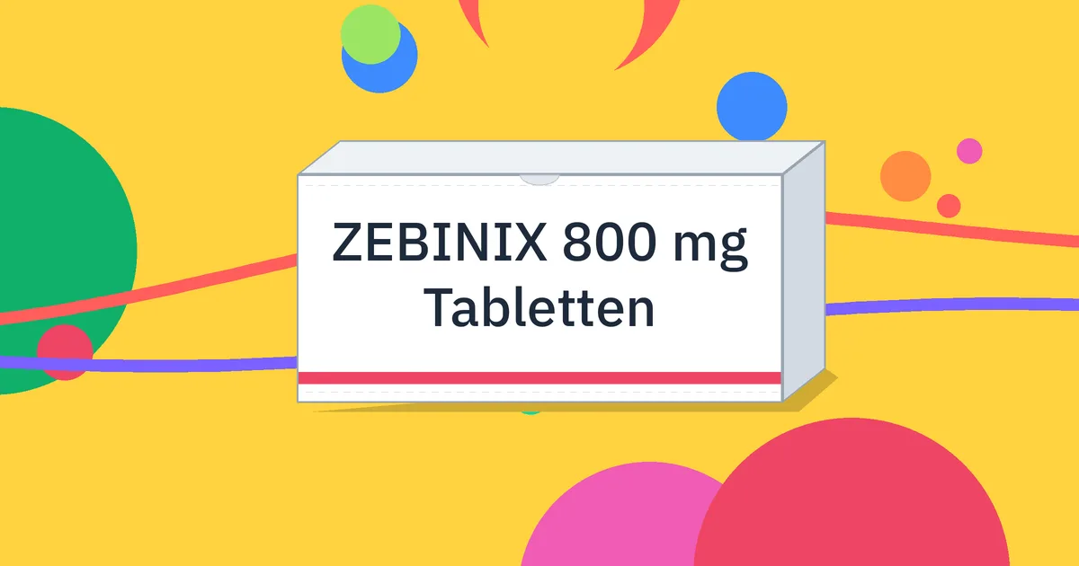 Symbolbild: Packung mit der Aufschrift ZEBINIX 800 mg Tabletten (PZN 09737156) – Verfügbarkeit und Bezug in Apotheken in Frankfurt am Main
