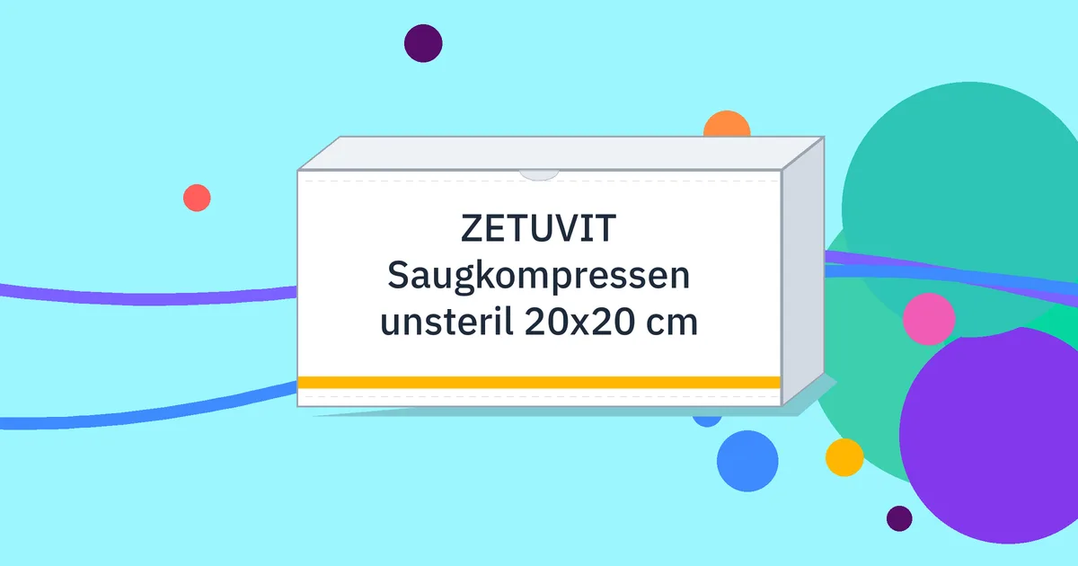 Symbolbild: Packung mit der Aufschrift ZETUVIT Saugkompressen unsteril 20x20 cm (PZN 18717135) – Verfügbarkeit und Bezug in Apotheken in Frankfurt am Main