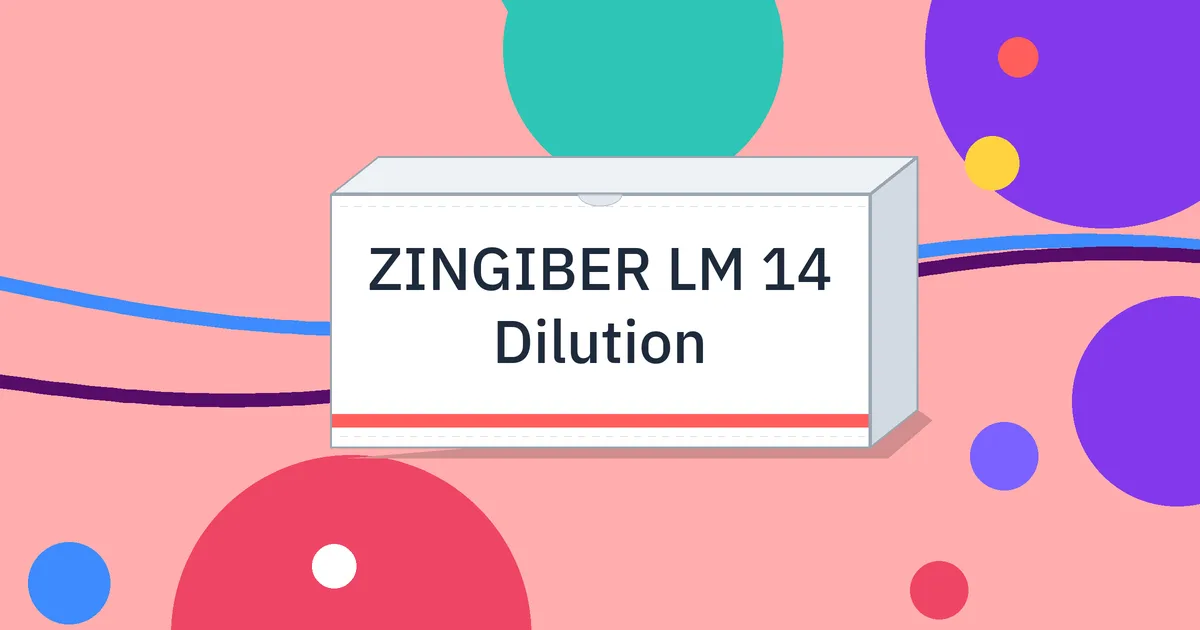 Symbolbild: Packung mit der Aufschrift ZINGIBER LM 14 Dilution (PZN 13301789) – Verfügbarkeit und Bezug in Apotheken in Frankfurt am Main