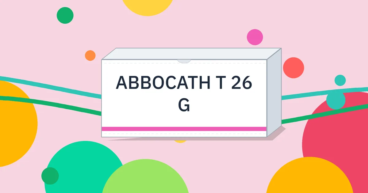 Symbolbild: Packung mit der Aufschrift ABBOCATH T 26 G (PZN 06773068) – Verfügbarkeit und Bezug in Apotheken in Frankfurt am Main