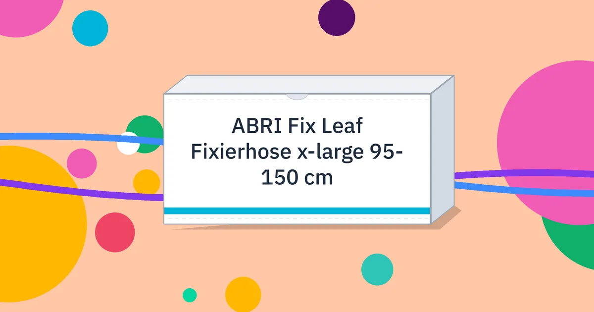 Symbolbild: Packung mit der Aufschrift ABRI Fix Leaf Fixierhose x-large 95-150 cm (PZN 07501076) – Verfügbarkeit und Bezug in Apotheken in Frankfurt am Main