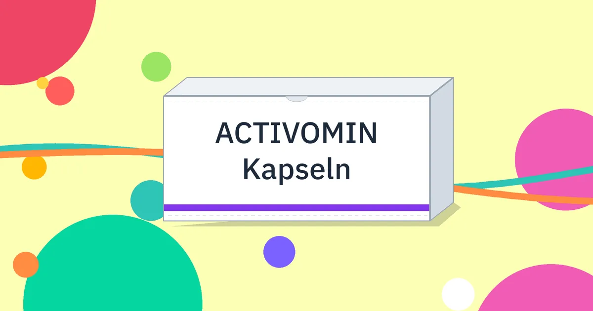Symbolbild: Packung mit der Aufschrift ACTIVOMIN Kapseln (PZN 00703026) – Verfügbarkeit und Bezug in Apotheken in Frankfurt am Main