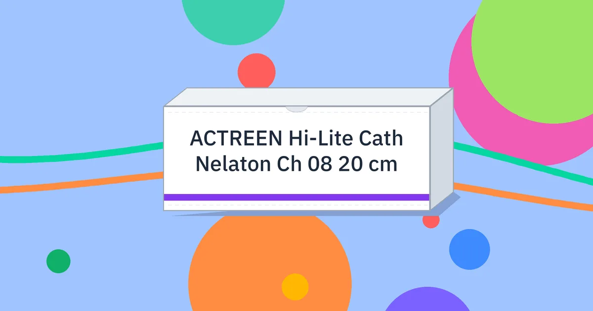 Symbolbild: Packung mit der Aufschrift ACTREEN Hi-Lite Cath Nelaton Ch 08 20 cm (PZN 09949349) – Verfügbarkeit und Bezug in Apotheken in Frankfurt am Main
