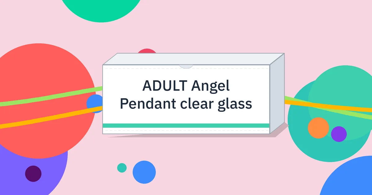 Symbolbild: Packung mit der Aufschrift ADULT Angel Pendant clear glass (PZN 18792036) – Verfügbarkeit und Bezug in Apotheken in Frankfurt am Main