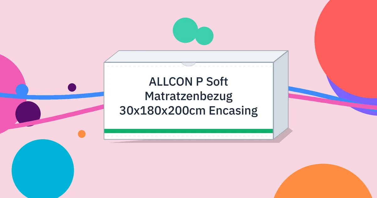 Symbolbild: Packung mit der Aufschrift ALLCON P Soft Matratzenbezug 30x180x200cm Encasing (PZN 20347875) – Verfügbarkeit und Bezug in Apotheken in Frankfurt am Main