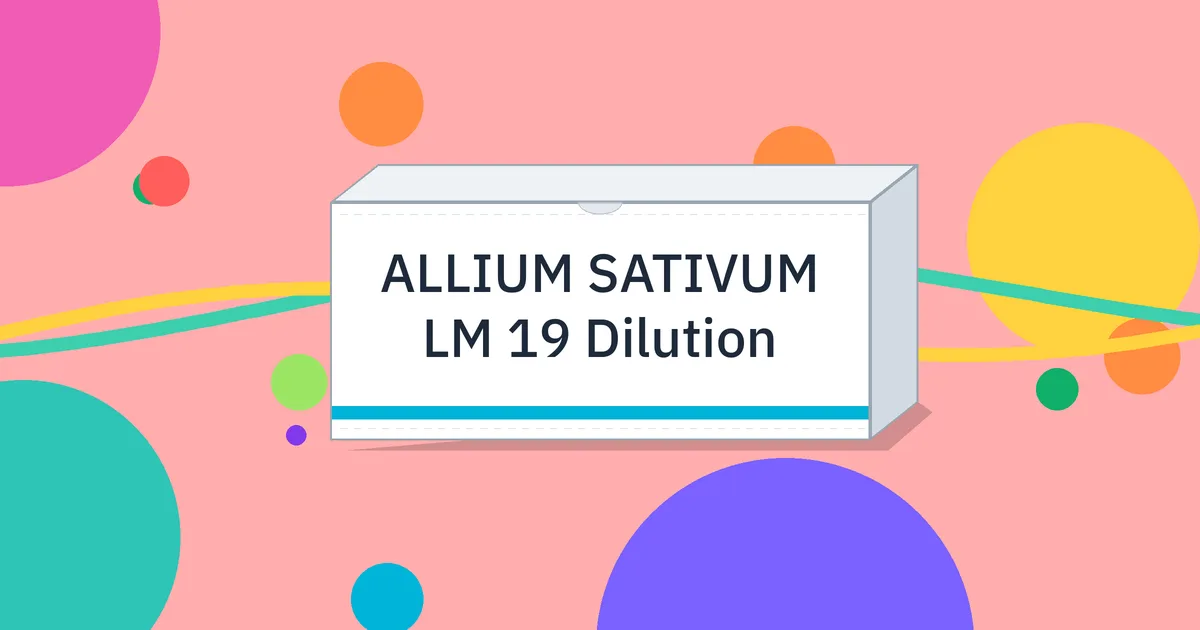 Symbolbild: Packung mit der Aufschrift ALLIUM SATIVUM LM 19 Dilution (PZN 13311641) – Verfügbarkeit und Bezug in Apotheken in Frankfurt am Main