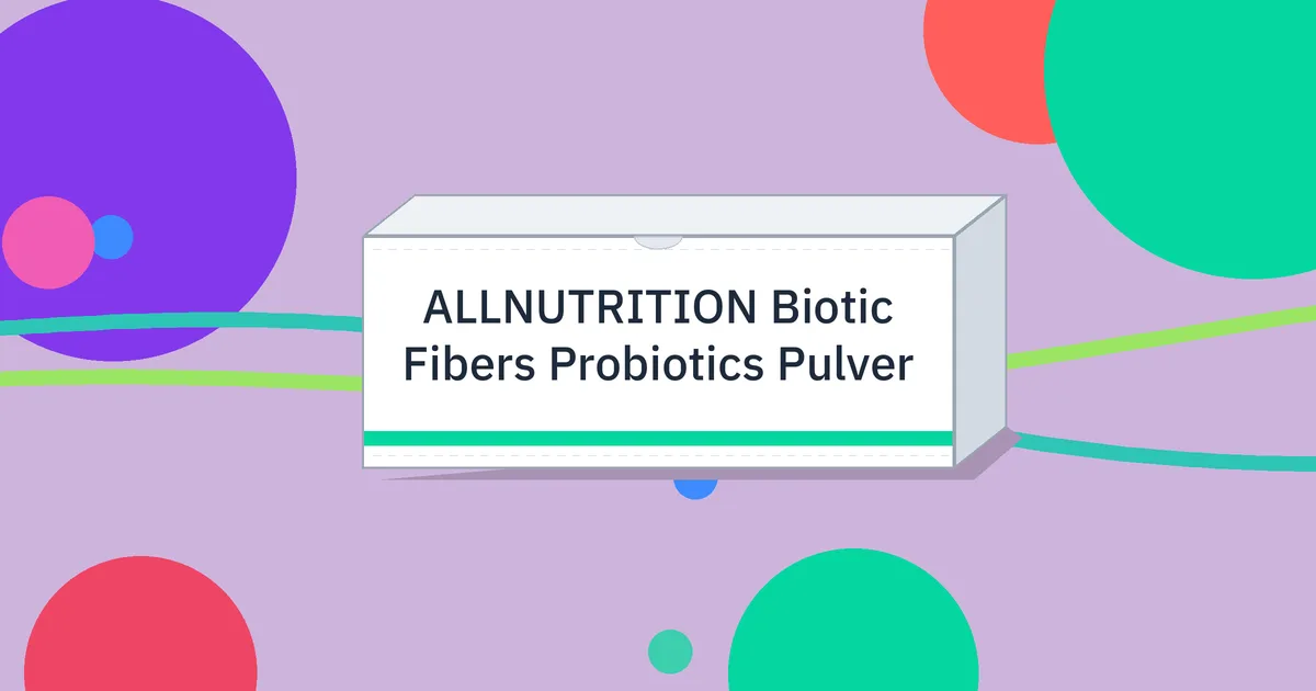 Symbolbild: Packung mit der Aufschrift ALLNUTRITION Biotic Fibers Probiotics Pulver (PZN 20694298) – Verfügbarkeit und Bezug in Apotheken in Frankfurt am Main