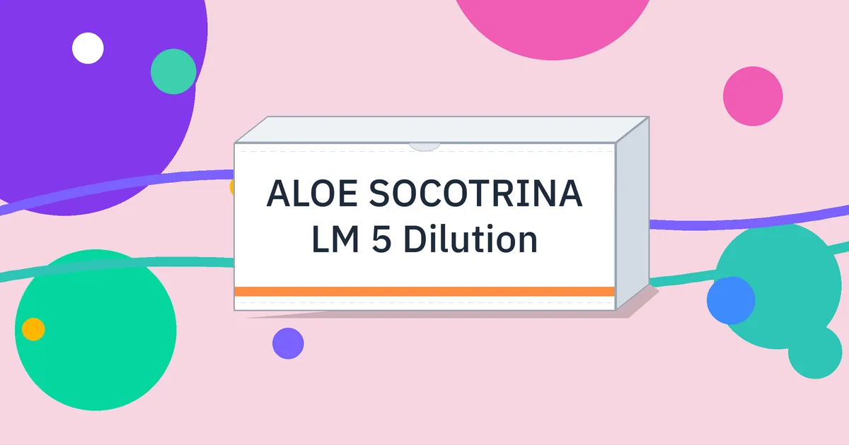 Symbolbild: Packung mit der Aufschrift ALOE SOCOTRINA LM 5 Dilution (PZN 13313315) – Verfügbarkeit und Bezug in Apotheken in Frankfurt am Main