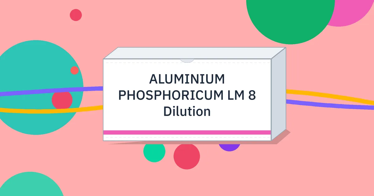 Symbolbild: Packung mit der Aufschrift ALUMINIUM PHOSPHORICUM LM 8 Dilution (PZN 13317106) – Verfügbarkeit und Bezug in Apotheken in Frankfurt am Main
