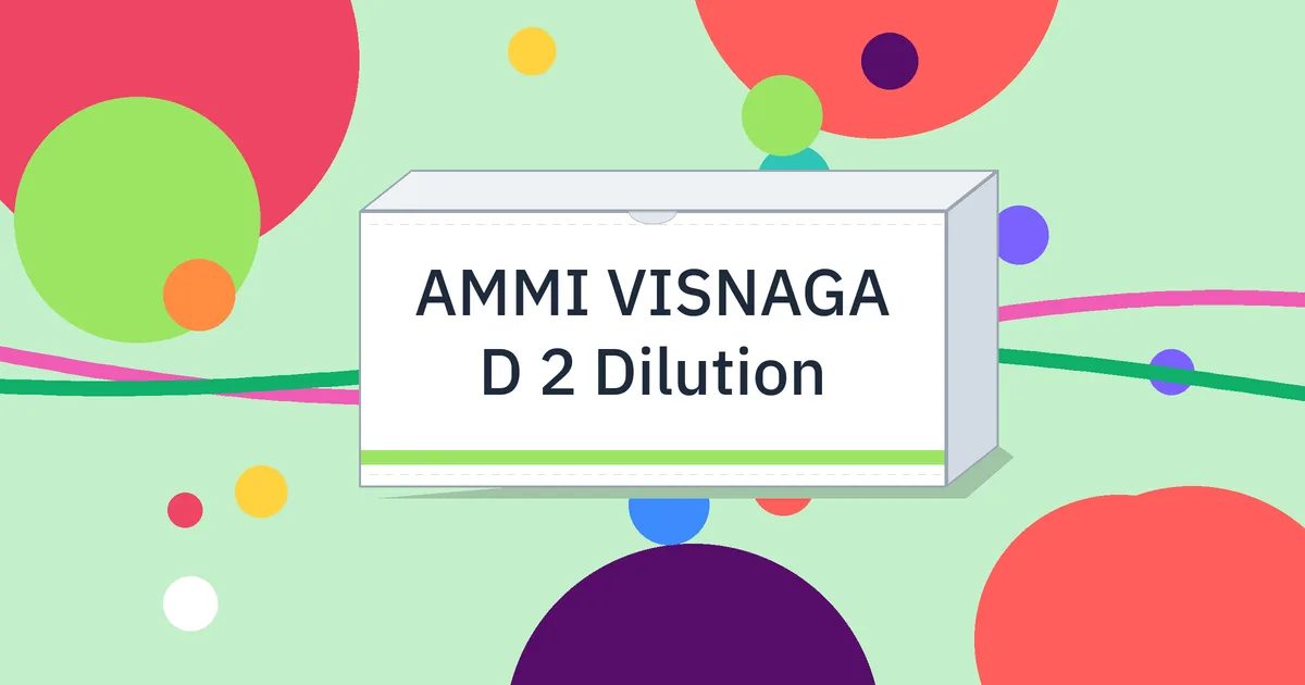 Symbolbild: Packung mit der Aufschrift AMMI VISNAGA D 2 Dilution (PZN 02606534) – Verfügbarkeit und Bezug in Apotheken in Frankfurt am Main
