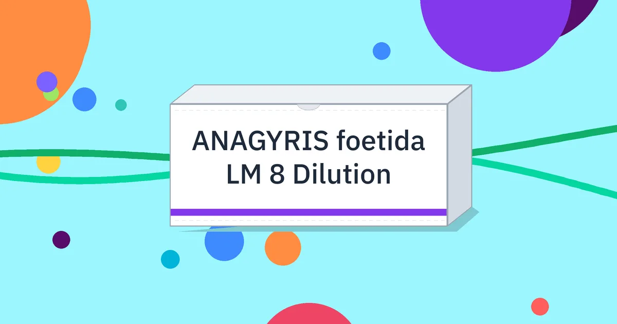Symbolbild: Packung mit der Aufschrift ANAGYRIS foetida LM 8 Dilution (PZN 13328297) – Verfügbarkeit und Bezug in Apotheken in Frankfurt am Main
