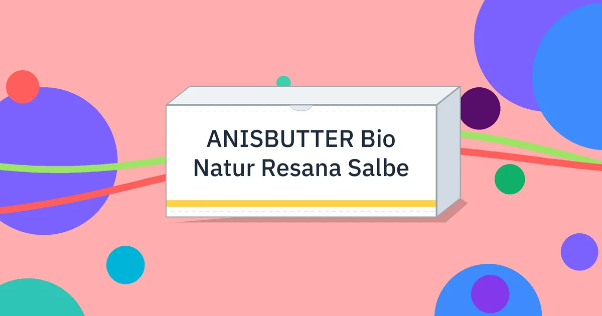 Symbolbild: Packung mit der Aufschrift ANISBUTTER Bio Natur Resana Salbe (PZN 19096149) – Verfügbarkeit und Bezug in Apotheken in Frankfurt am Main