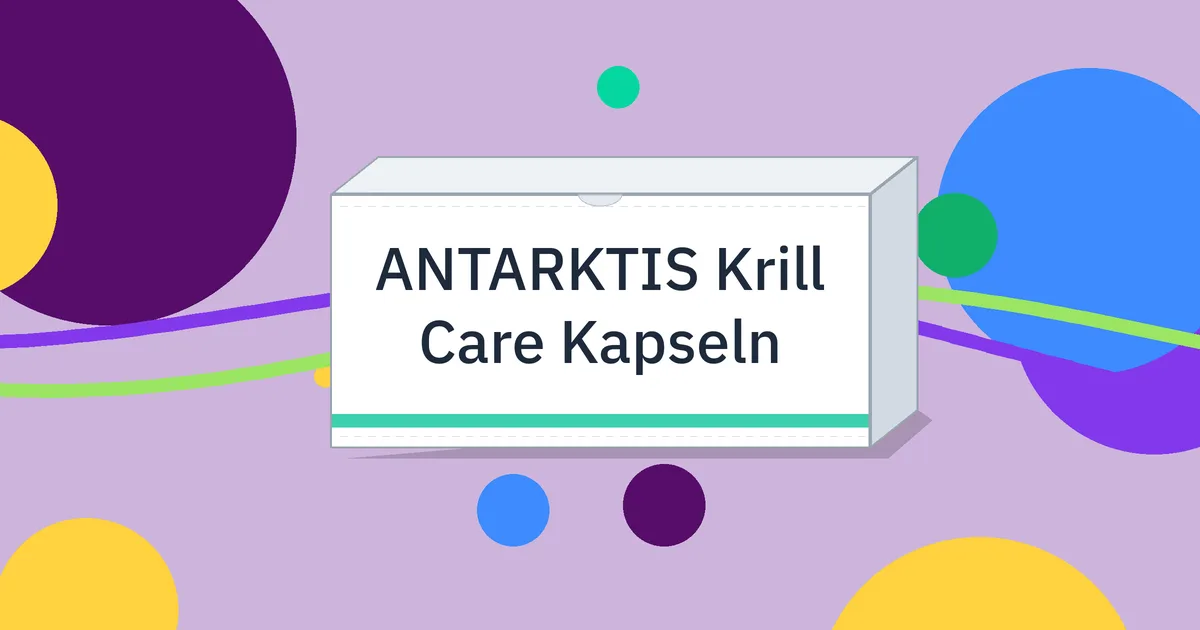 Symbolbild: Packung mit der Aufschrift ANTARKTIS Krill Care Kapseln (PZN 10984003) – Verfügbarkeit und Bezug in Apotheken in Frankfurt am Main