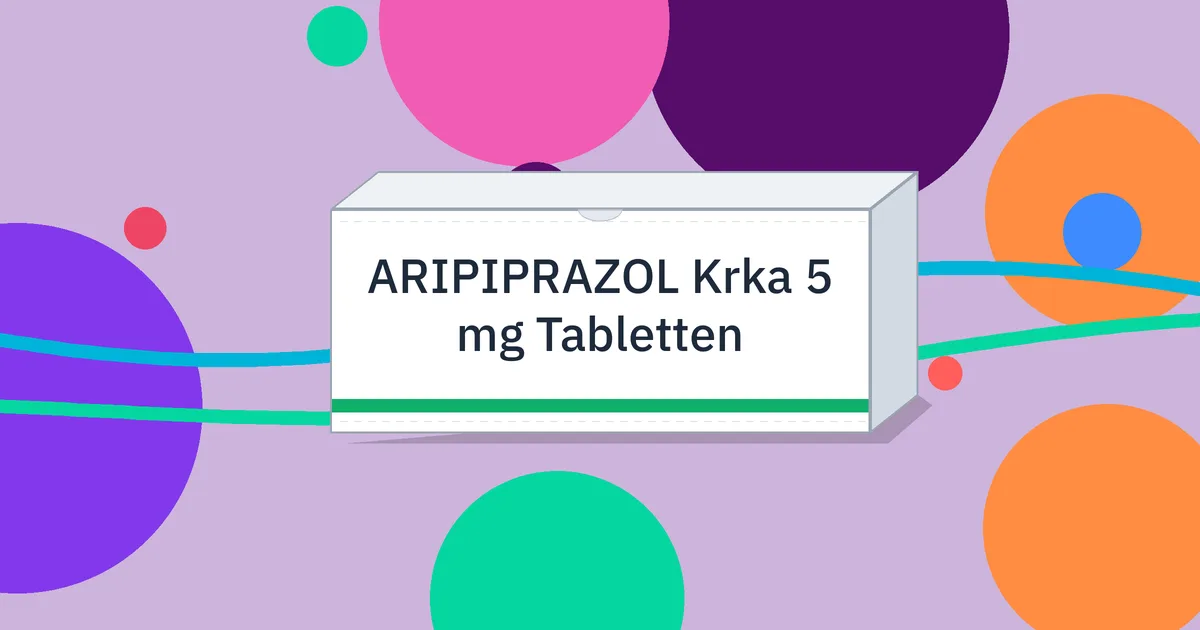Symbolbild: Packung mit der Aufschrift ARIPIPRAZOL Krka 5 mg Tabletten (PZN 15739805) – Verfügbarkeit und Bezug in Apotheken in Frankfurt am Main