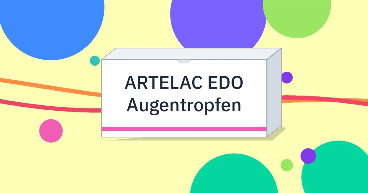 Symbolbild: Packung mit der Aufschrift ARTELAC EDO Augentropfen (PZN 12464087) – Verfügbarkeit und Bezug in Apotheken in Frankfurt am Main