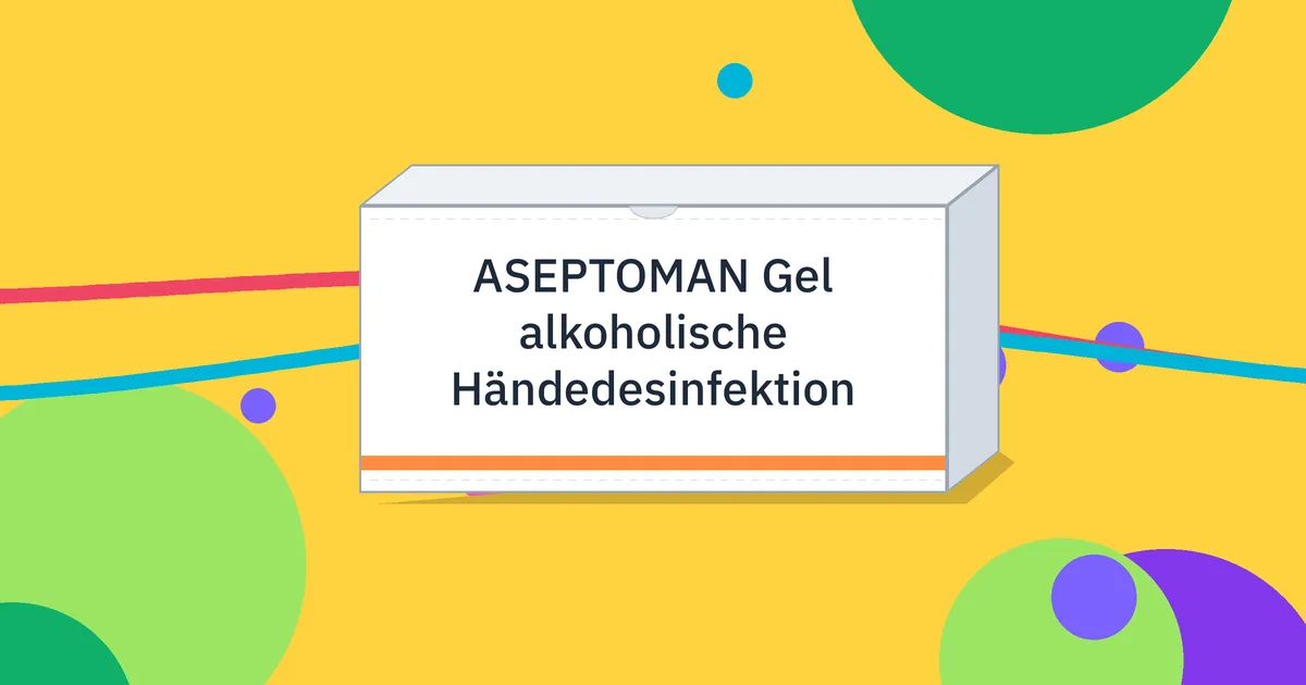 Symbolbild: Packung mit der Aufschrift ASEPTOMAN Gel alkoholische Händedesinfektion (PZN 14374916) – Verfügbarkeit und Bezug in Apotheken in Frankfurt am Main