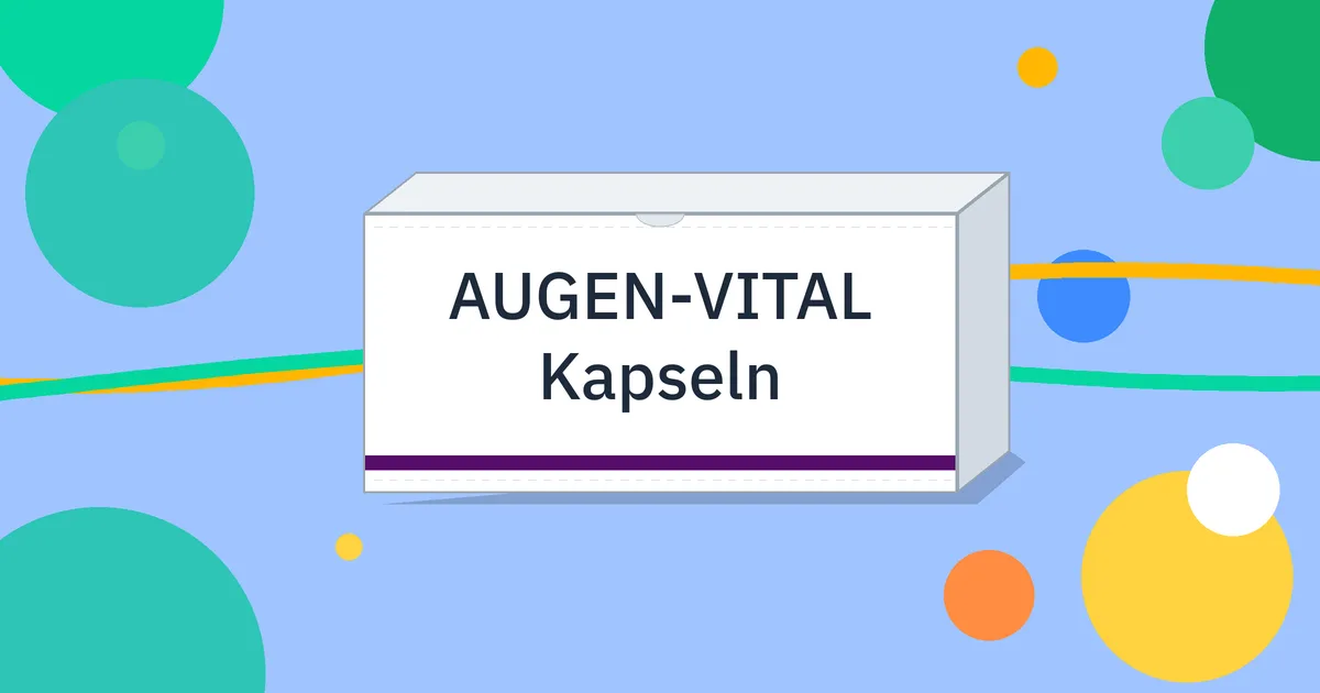 Symbolbild: Packung mit der Aufschrift AUGEN-VITAL Kapseln (PZN 17215354) – Verfügbarkeit und Bezug in Apotheken in Frankfurt am Main