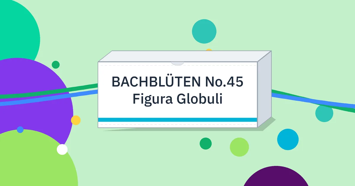 Symbolbild: Packung mit der Aufschrift BACHBLÜTEN No.45 Figura Globuli (PZN 18601378) – Verfügbarkeit und Bezug in Apotheken in Frankfurt am Main