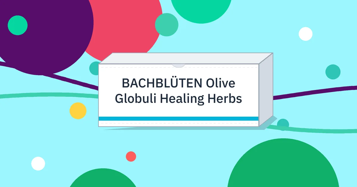 Symbolbild: Packung mit der Aufschrift BACHBLÜTEN Olive Globuli Healing Herbs (PZN 07366129) – Verfügbarkeit und Bezug in Apotheken in Frankfurt am Main