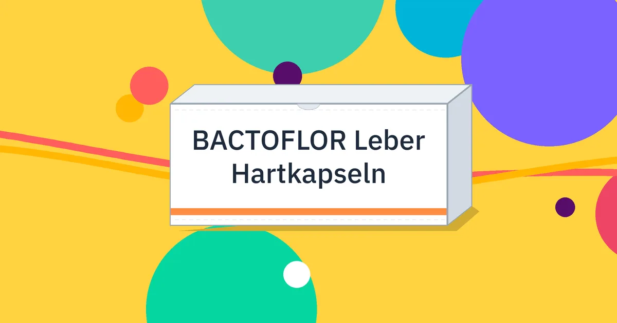 Symbolbild: Packung mit der Aufschrift BACTOFLOR Leber Hartkapseln (PZN 19524935) – Verfügbarkeit und Bezug in Apotheken in Frankfurt am Main