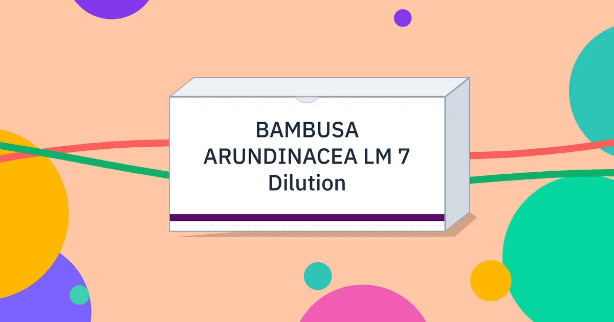Symbolbild: Packung mit der Aufschrift BAMBUSA ARUNDINACEA LM 7 Dilution (PZN 12787583) – Verfügbarkeit und Bezug in Apotheken in Frankfurt am Main