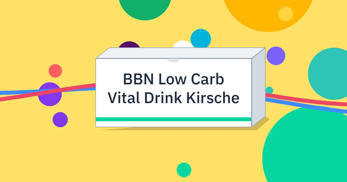 Symbolbild: Packung mit der Aufschrift BBN Low Carb Vital Drink Kirsche (PZN 11374040) – Verfügbarkeit und Bezug in Apotheken in Frankfurt am Main