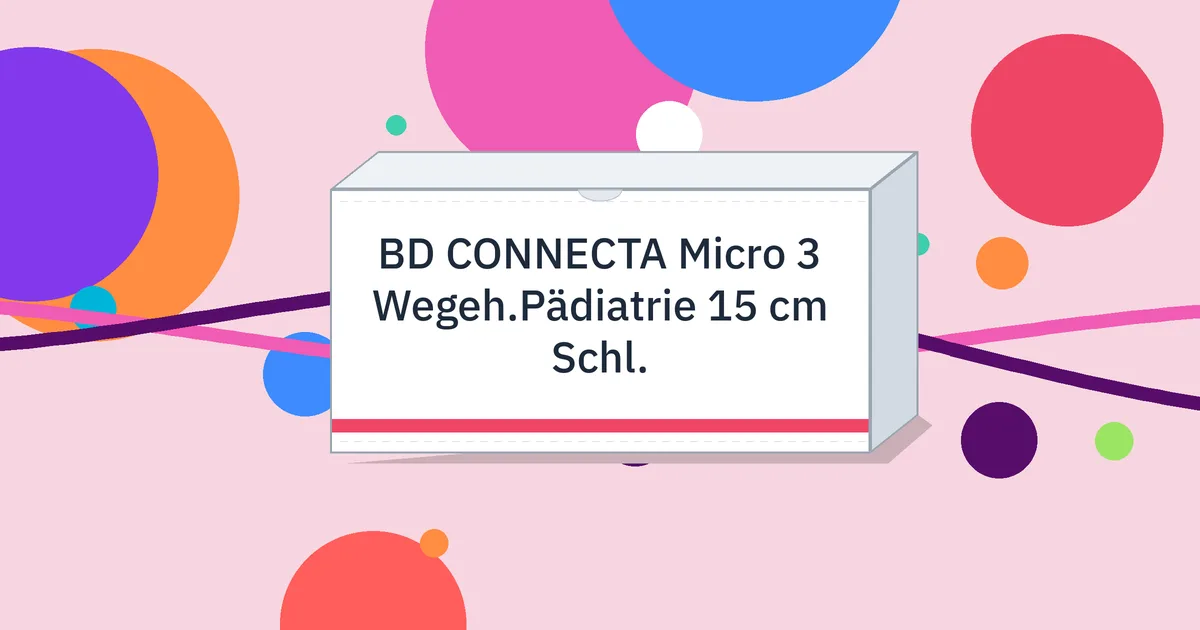 Symbolbild: Packung mit der Aufschrift BD CONNECTA Micro 3 Wegeh.Pädiatrie 15 cm Schl. (PZN 01319525) – Verfügbarkeit und Bezug in Apotheken in Frankfurt am Main