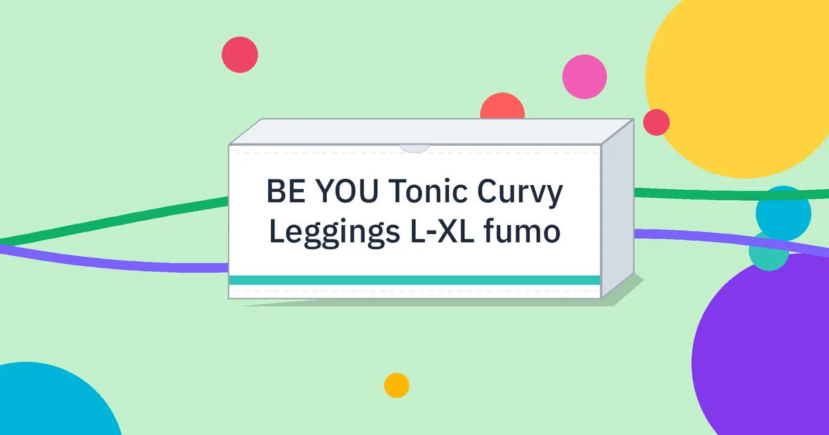 Symbolbild: Packung mit der Aufschrift BE YOU Tonic Curvy Leggings L-XL fumo (PZN 19721653) – Verfügbarkeit und Bezug in Apotheken in Frankfurt am Main