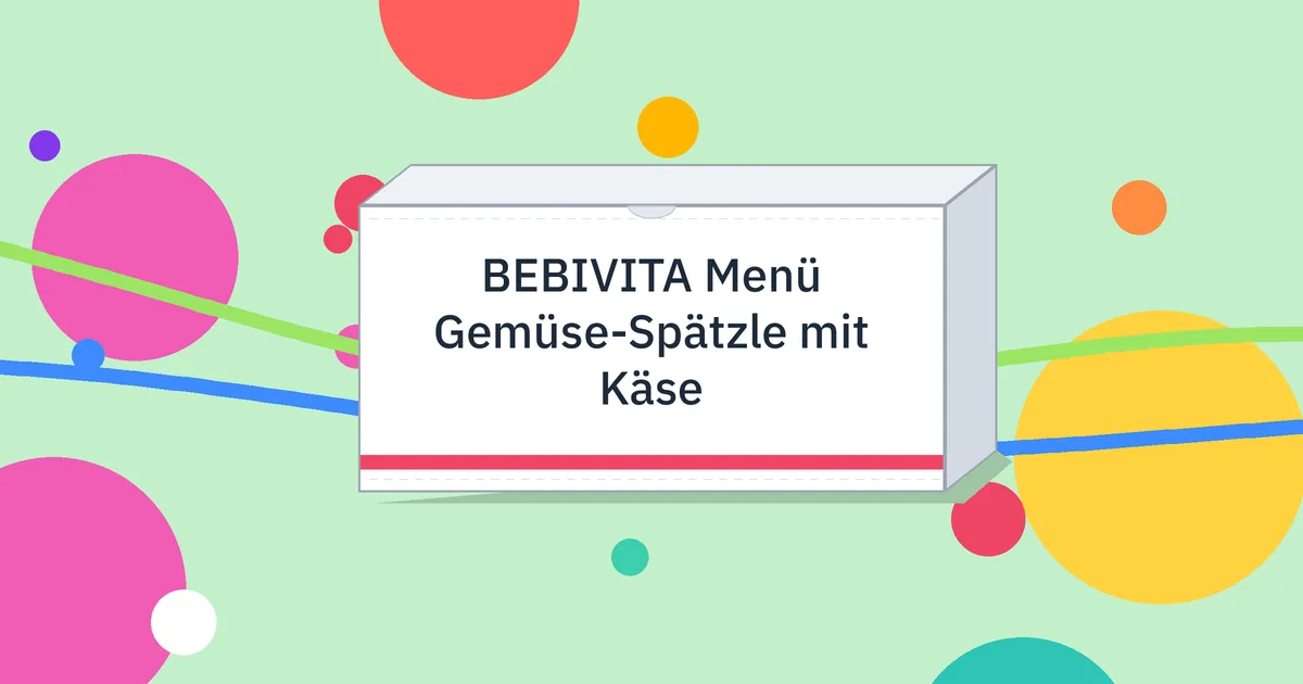 Symbolbild: Packung mit der Aufschrift BEBIVITA Menü Gemüse-Spätzle mit Käse (PZN 16936212) – Verfügbarkeit und Bezug in Apotheken in Frankfurt am Main