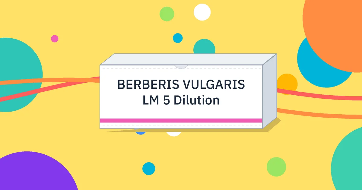 Symbolbild: Packung mit der Aufschrift BERBERIS VULGARIS LM 5 Dilution (PZN 12792845) – Verfügbarkeit und Bezug in Apotheken in Frankfurt am Main