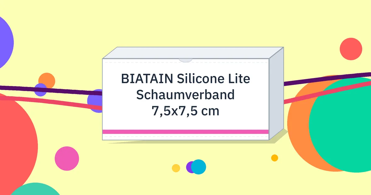 Symbolbild: Packung mit der Aufschrift BIATAIN Silicone Lite Schaumverband 7,5x7,5 cm (PZN 19899925) – Verfügbarkeit und Bezug in Apotheken in Frankfurt am Main