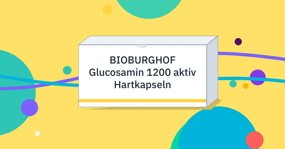 Symbolbild: Packung mit der Aufschrift BIOBURGHOF Glucosamin 1200 aktiv Hartkapseln (PZN 19376908) – Verfügbarkeit und Bezug in Apotheken in Frankfurt am Main