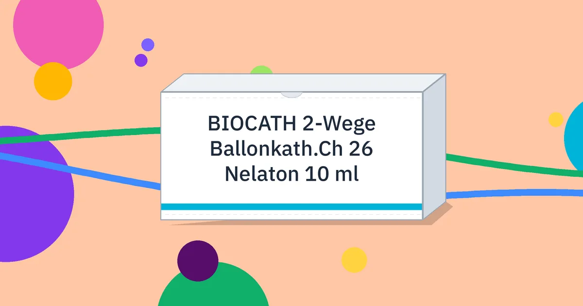 Symbolbild: Packung mit der Aufschrift BIOCATH 2-Wege Ballonkath.Ch 26 Nelaton 10 ml (PZN 04762333) – Verfügbarkeit und Bezug in Apotheken in Frankfurt am Main