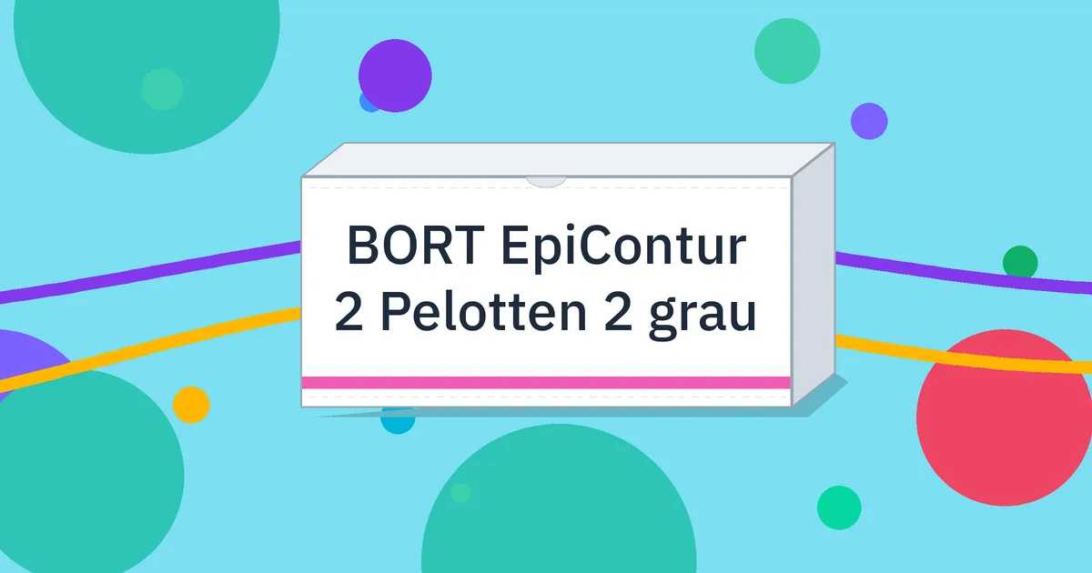 Symbolbild: Packung mit der Aufschrift BORT EpiContur 2 Pelotten 2 grau (PZN 16847543) – Verfügbarkeit und Bezug in Apotheken in Frankfurt am Main