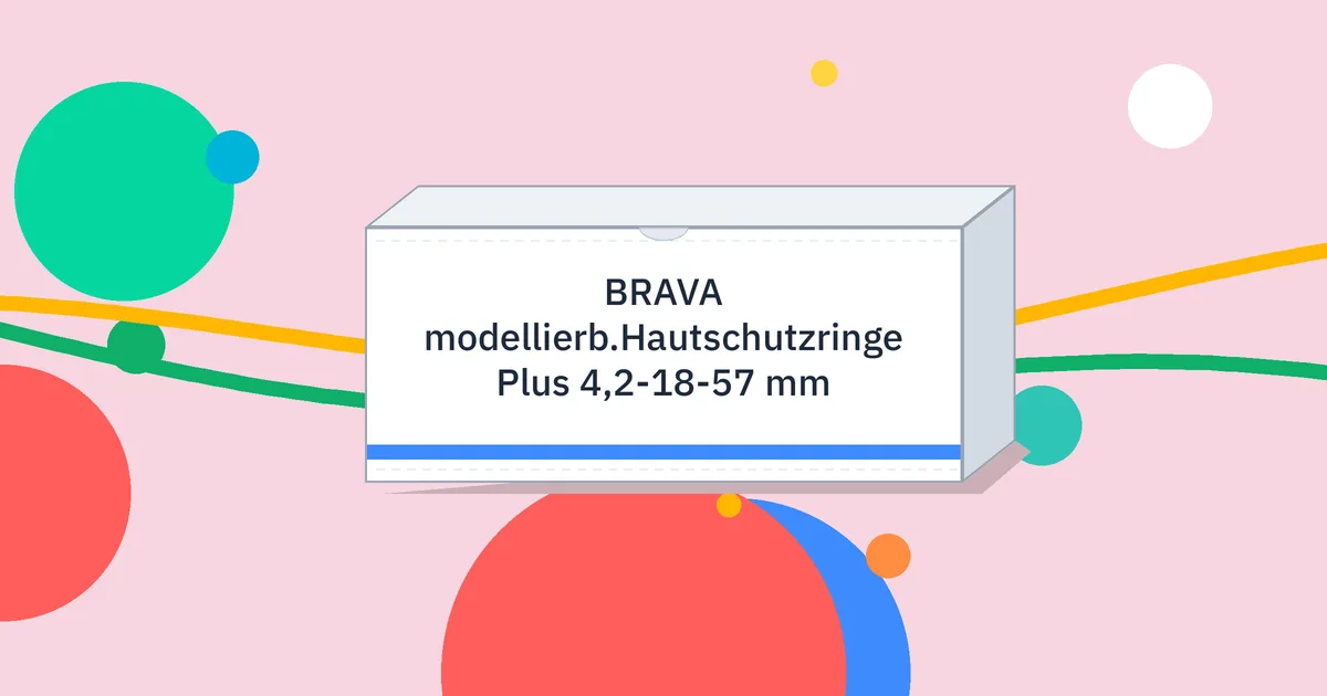 Symbolbild: Packung mit der Aufschrift BRAVA modellierb.Hautschutzringe Plus 4,2-18-57 mm (PZN 15404051) – Verfügbarkeit und Bezug in Apotheken in Frankfurt am Main