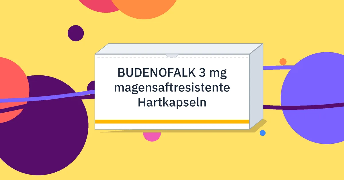 Symbolbild: Packung mit der Aufschrift BUDENOFALK 3 mg magensaftresistente Hartkapseln (PZN 09932202) – Verfügbarkeit und Bezug in Apotheken in Frankfurt am Main