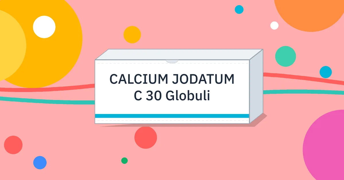 Symbolbild: Packung mit der Aufschrift CALCIUM JODATUM C 30 Globuli (PZN 07162533) – Verfügbarkeit und Bezug in Apotheken in Frankfurt am Main