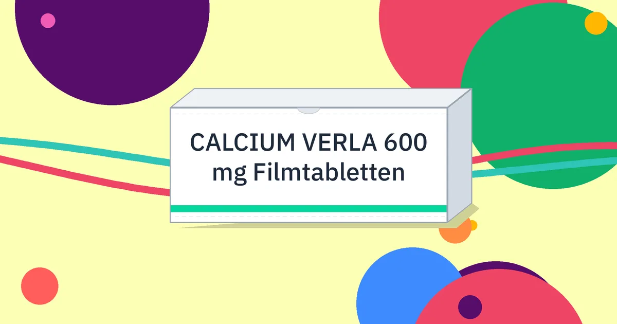 Symbolbild: Packung mit der Aufschrift CALCIUM VERLA 600 mg Filmtabletten (PZN 01397838) – Verfügbarkeit und Bezug in Apotheken in Frankfurt am Main
