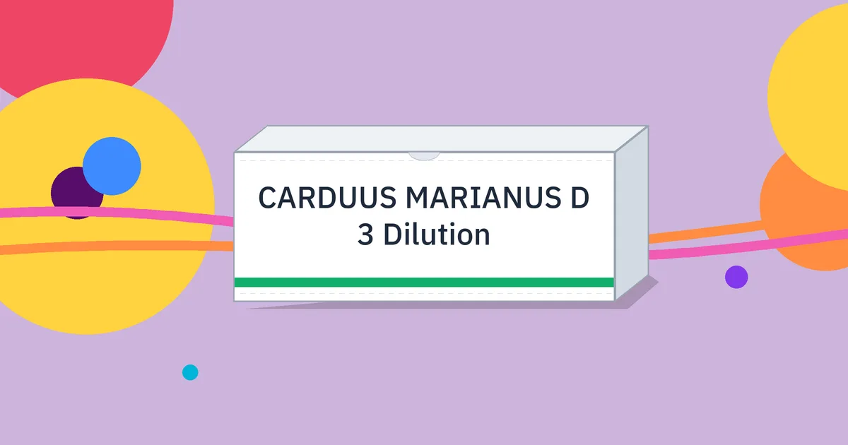 Symbolbild: Packung mit der Aufschrift CARDUUS MARIANUS D 3 Dilution (PZN 02117887) – Verfügbarkeit und Bezug in Apotheken in Frankfurt am Main