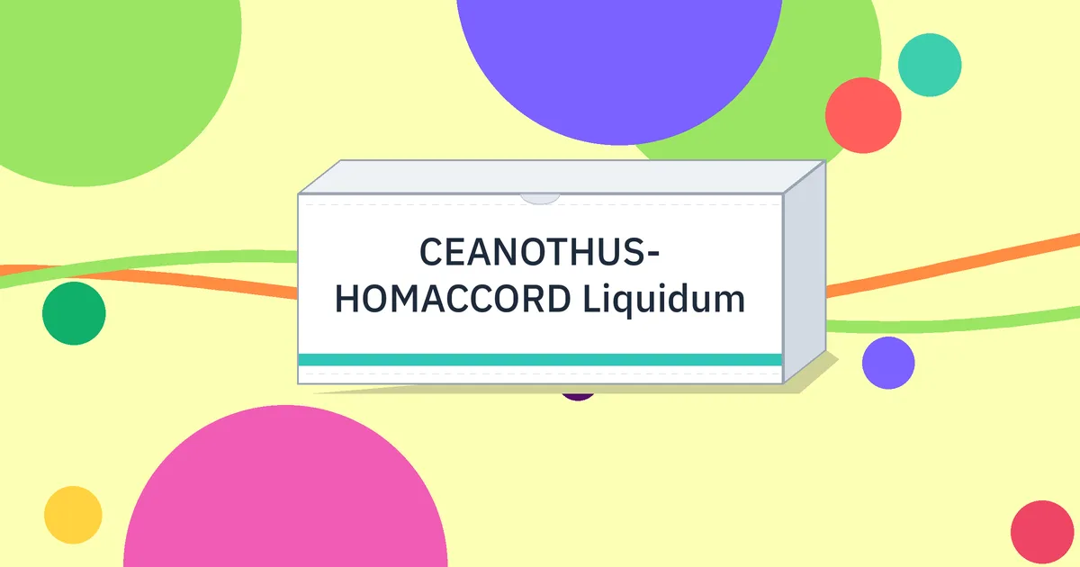 Symbolbild: Packung mit der Aufschrift CEANOTHUS-HOMACCORD Liquidum (PZN 00183733) – Verfügbarkeit und Bezug in Apotheken in Frankfurt am Main