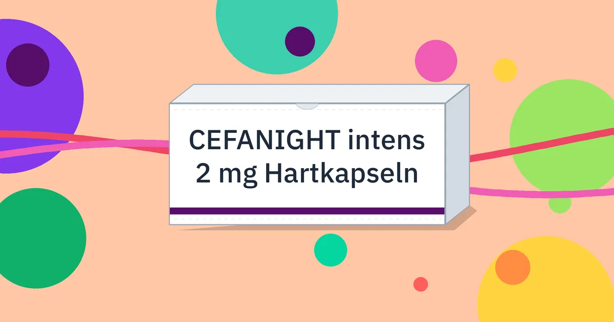 Symbolbild: Packung mit der Aufschrift CEFANIGHT intens 2 mg Hartkapseln (PZN 18423681) – Verfügbarkeit und Bezug in Apotheken in Frankfurt am Main