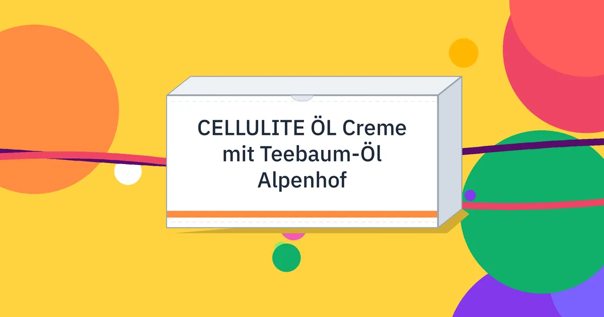 Symbolbild: Packung mit der Aufschrift CELLULITE ÖL Creme mit Teebaum-Öl Alpenhof (PZN 19402729) – Verfügbarkeit und Bezug in Apotheken in Frankfurt am Main