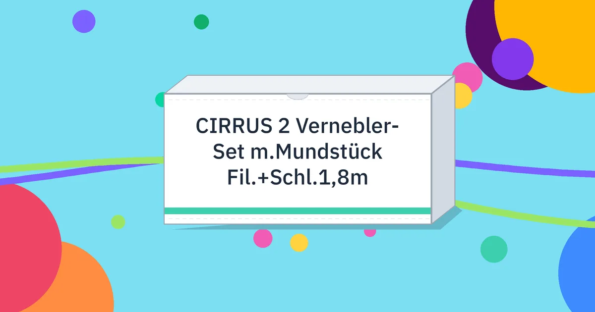 Symbolbild: Packung mit der Aufschrift CIRRUS 2 Vernebler-Set m.Mundstück Fil.+Schl.1,8m (PZN 17433080) – Verfügbarkeit und Bezug in Apotheken in Frankfurt am Main