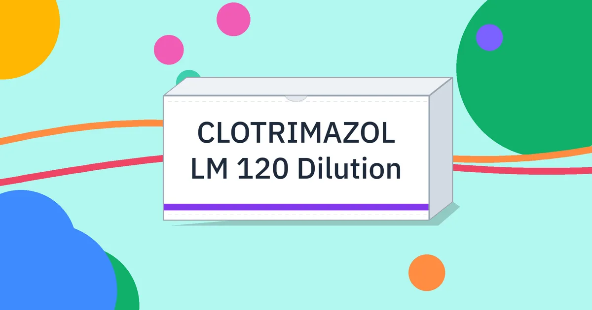 Symbolbild: Packung mit der Aufschrift CLOTRIMAZOL LM 120 Dilution (PZN 12822960) – Verfügbarkeit und Bezug in Apotheken in Frankfurt am Main